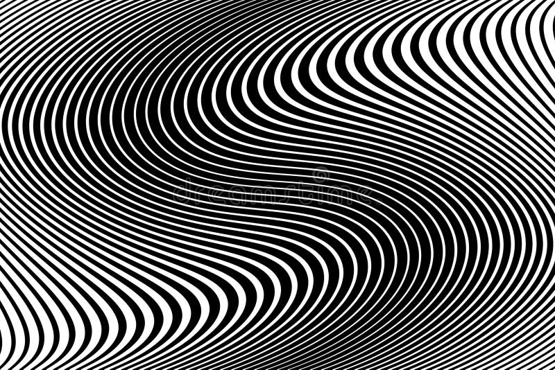 Wavy Lines Textured Background with 3D Illusion and Twisting Movement ...
