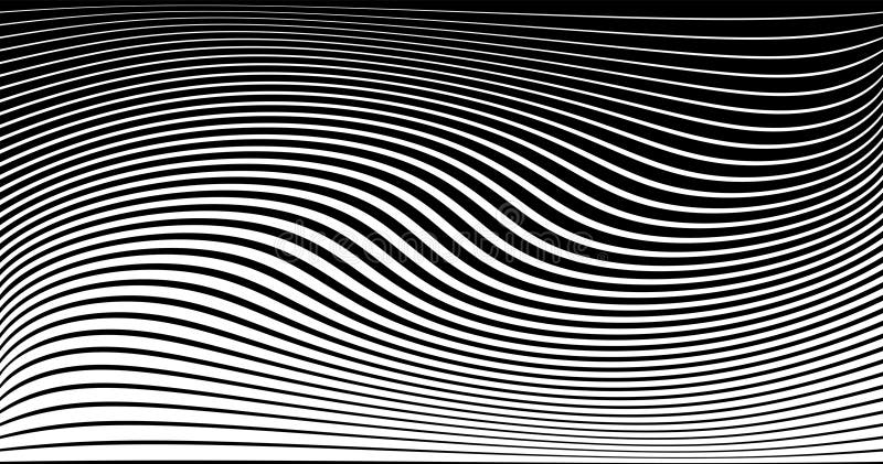 Wavy Lines Textured Background with 3D Illusion and Twisting Movement ...