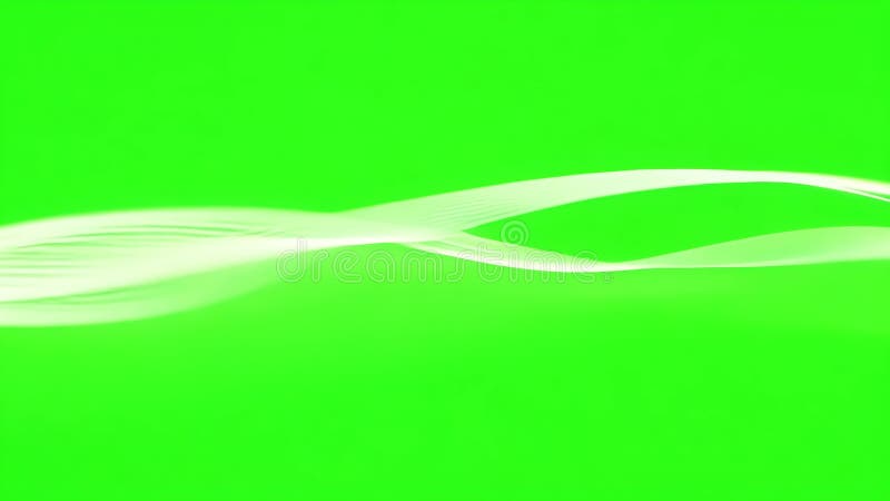 Wavy Lines Transforming into Sharp Angles in Motion. Green Screen ...