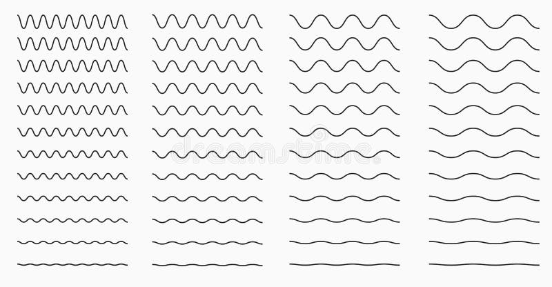 Wavy lines stock vector. Illustration of ripple, corrugated - 216683810