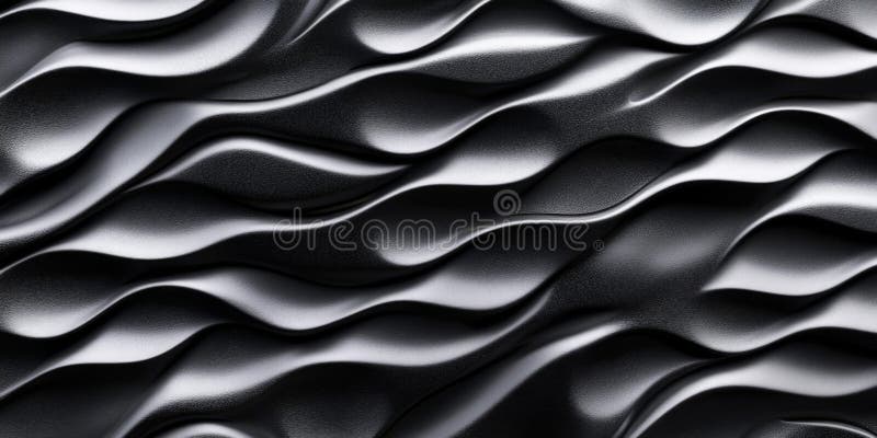Wavy Matte Black Metal Surface Texture Design with Light Reflections ...