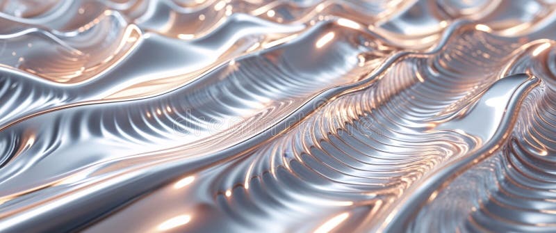 Wavy Metallic Surfaces with Abstract Texture and Light Reflection Stock ...