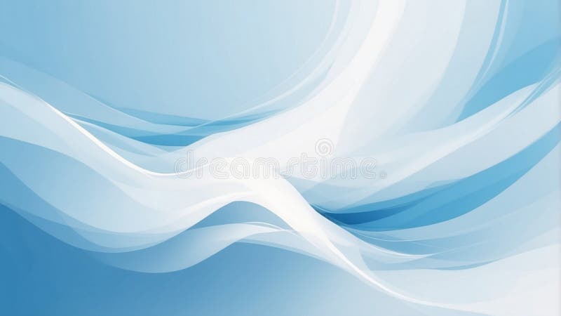 Flowing Light Blue Gradient Waves .AI Generated Stock Illustration ...
