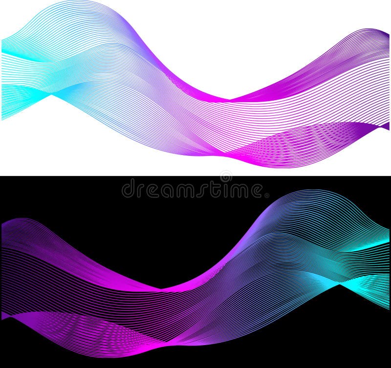 Wavy Multicolor Abstract Line Stripes Stock Vector - Illustration of ...