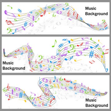 Music Notes Wavy Stock Illustrations – 639 Music Notes Wavy Stock ...