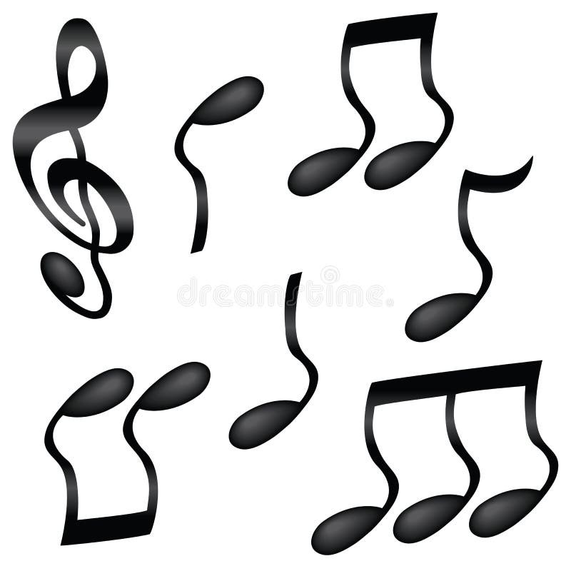 Wavy musical notes stock vector. Illustration of audio - 31380865