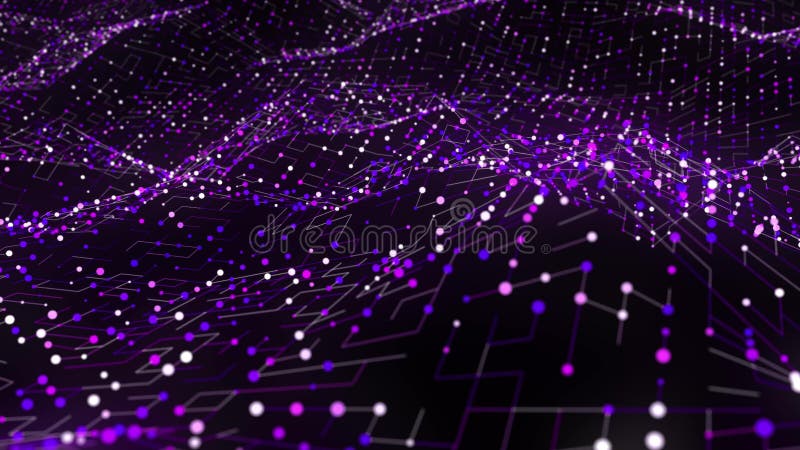 Wavy Particle Surface stock footage. Video of network - 237557392