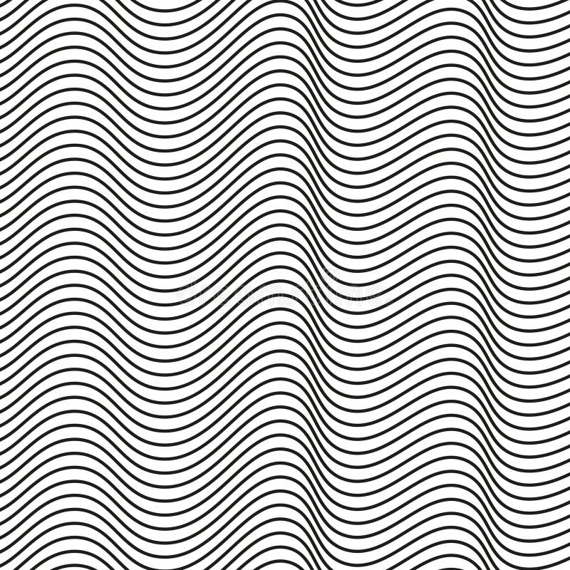 Wavy Pattern Design. Repeating Flowing Lines. Abstract Black Texture ...