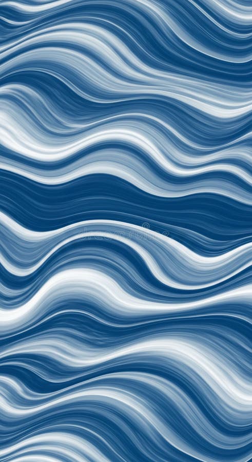 Wavy Pattern with Flowing, Undulating Lines in Shades of Blue and White ...