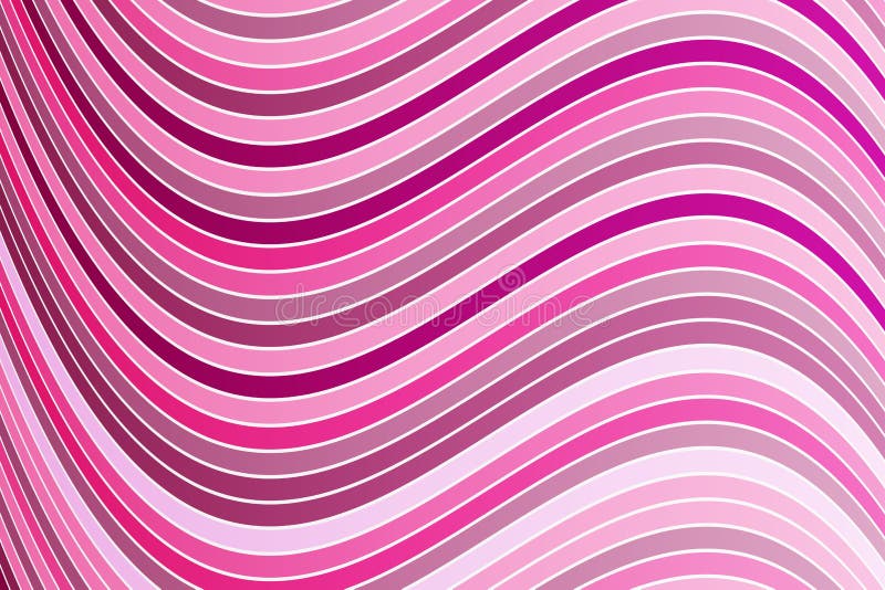Wavy Retro Pattern with Pink Stripes Stock Vector - Illustration of ...