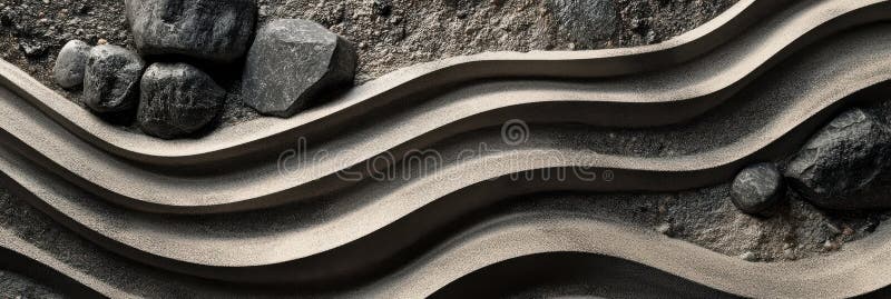 Wavy Patterned Sandstone Layers with Smooth Rocks in Natural Formation ...