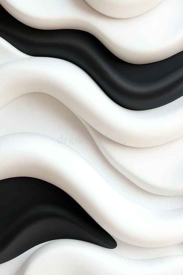 Wavy Patterns in Black and White Gradients Intertwine, Creating a ...