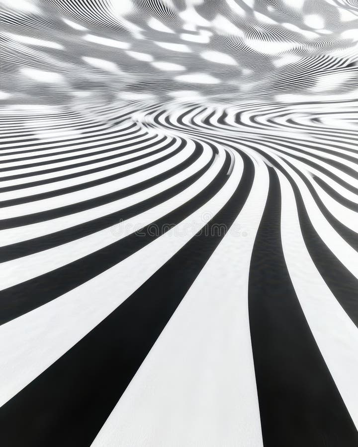 Wavy Patterns Create a Mesmerizing Illusion of Depth and Distortion in ...
