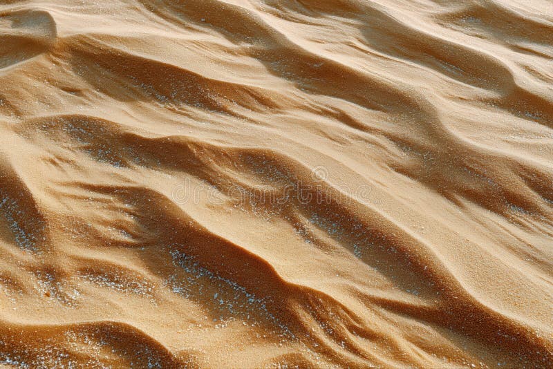 Wavy Patterns in Golden Desert Sand Create Mesmerizing Texture, with ...