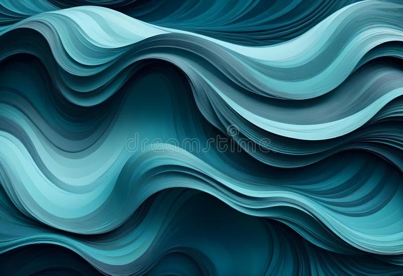 Wavy Patterns in Shades of Green Create Mesmerizing Visual Effect ...