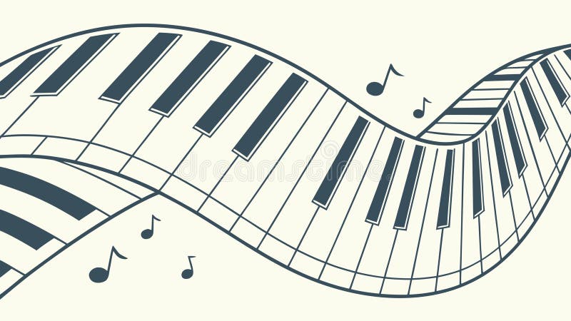 Piano Keyboard Wave Stock Illustrations – 1,771 Piano Keyboard Wave ...