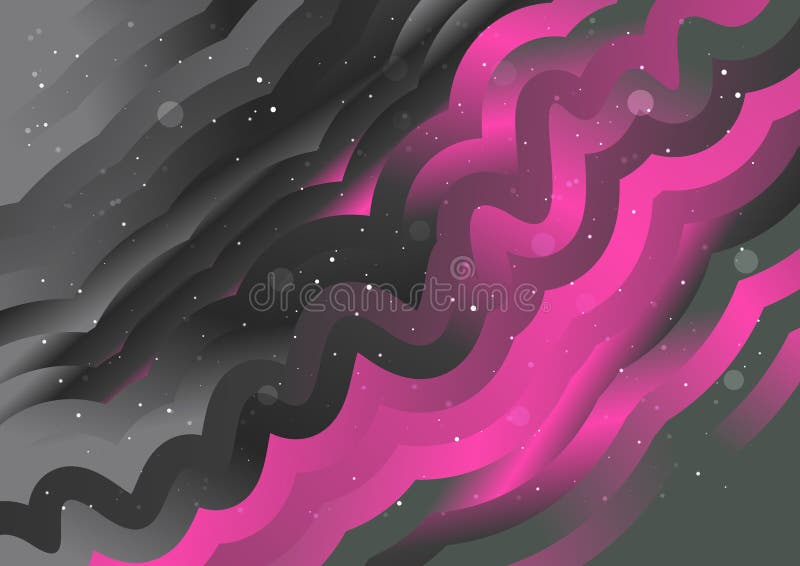 Wavy Pink and Grey Gradient Background Vector Art Stock Vector ...