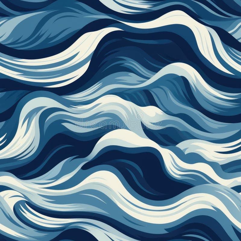 Seamless Wavy Lines Pattern in Black and Beige Stock Photo - Image of ...