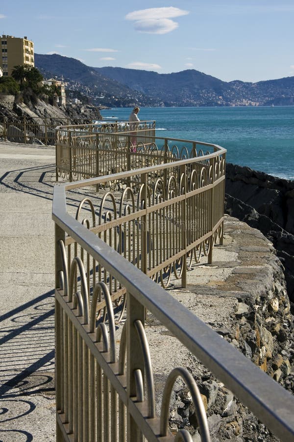 Wavy rail on the sea stock image. Image of blue, wavy - 8470463