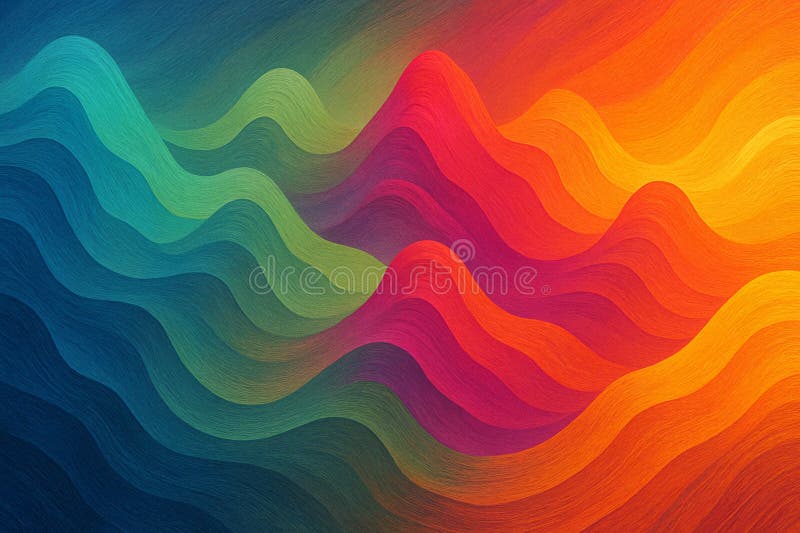 Wavy Rainbow Gradient Abstract Background Stock Photo - Image of wavy ...