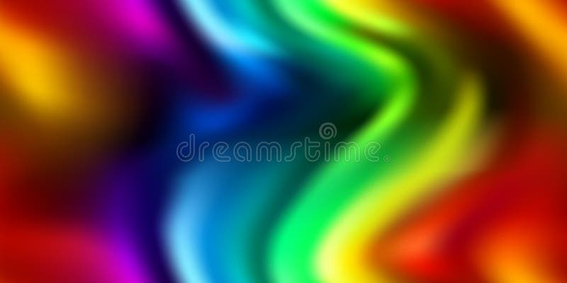 Wavy Rainbow Holographic Abstract Seamless Pattern. Vibrant Iridescent ...