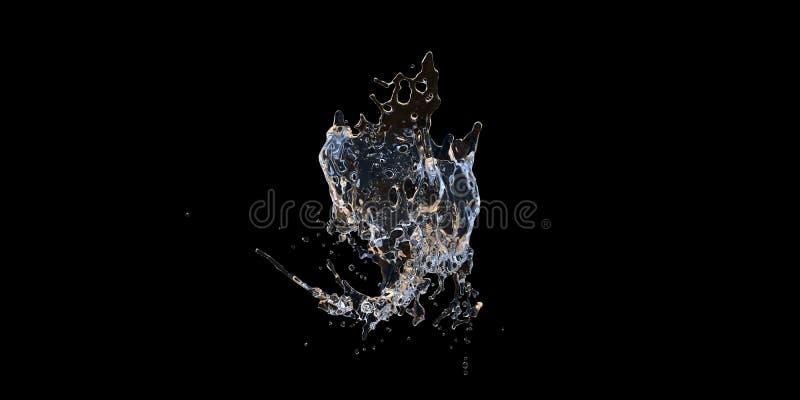 Water Splash on Black Isolated Image 3d Illustration 3d Render Image ...