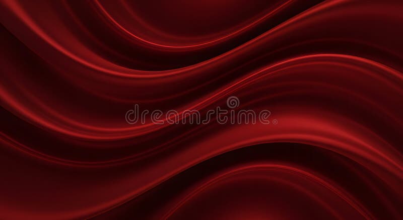 Wavy Red Silk Texture with Luxurious Flow Stock Illustration ...
