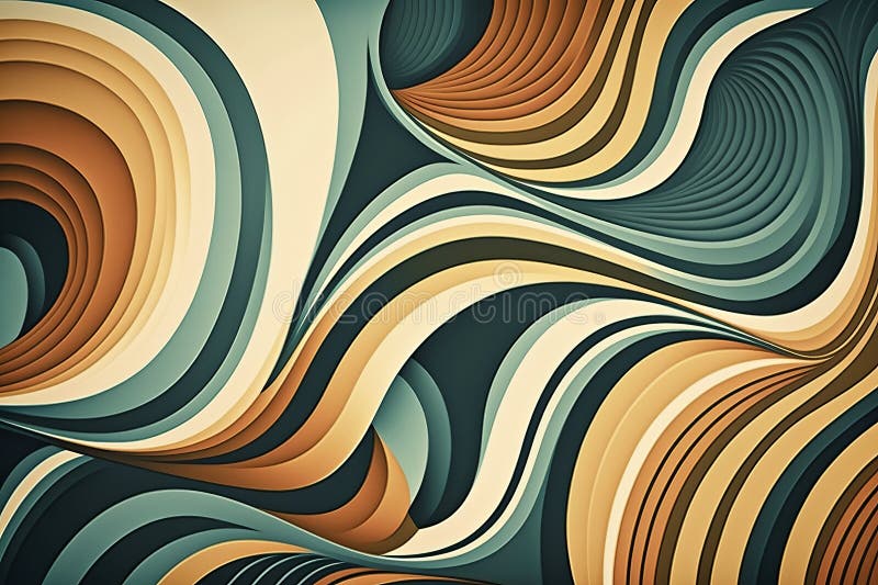 Wavy Retro Abstract Texture Background Stock Illustration ...