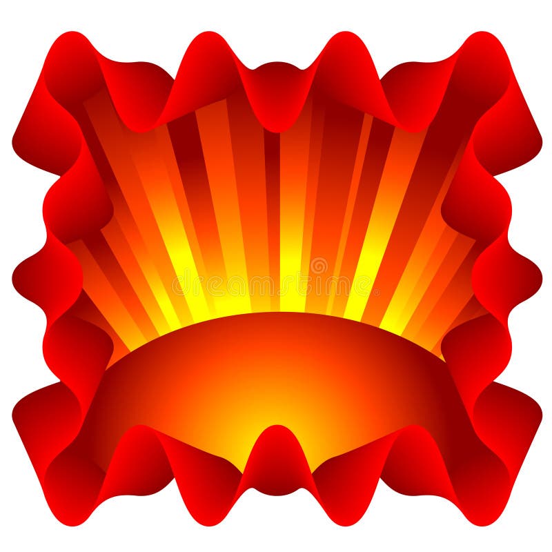 Wavy ribbon with shining stock vector. Illustration of insert - 19333180