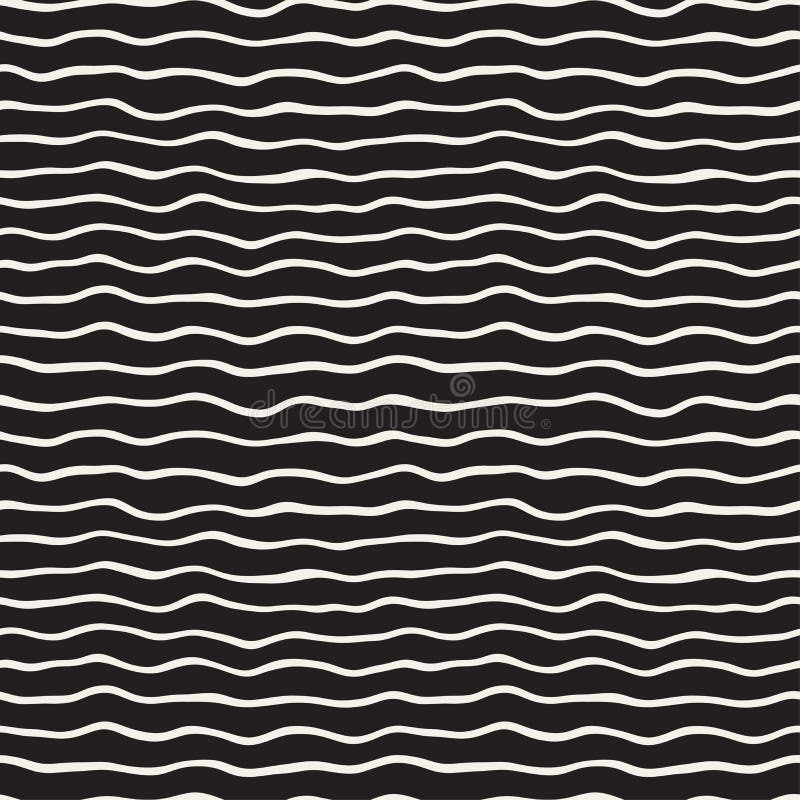 Wavy Ripple Hand Drawn Lines. Abstract Geometric Background Design ...