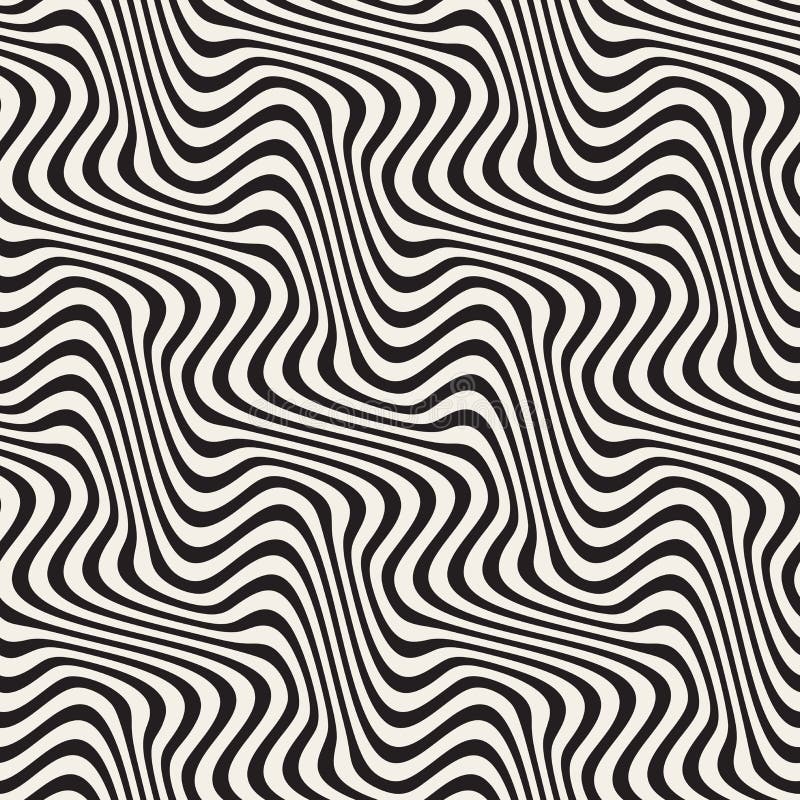 Seamless Ripple Pattern. Repeating Vector Texture. Wavy Graphic ...