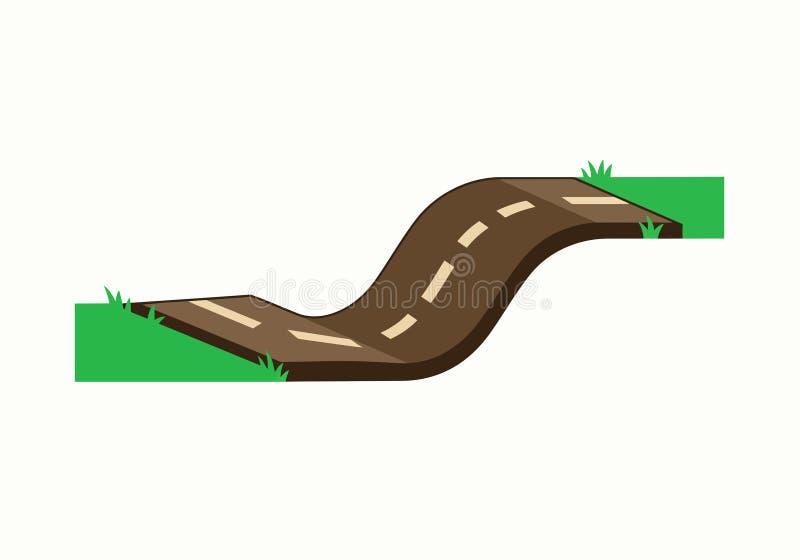Bumpy road clip art stock vector. Illustration of simple - 363147081
