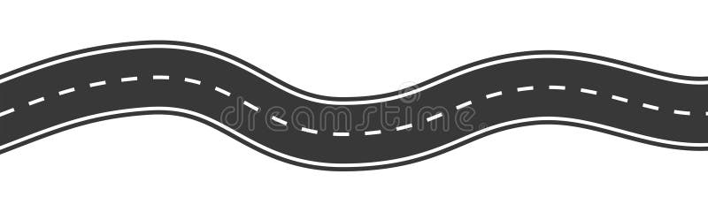 Wavy Road, Winding Curves Asphalt Road Stock Vector - Illustration of ...