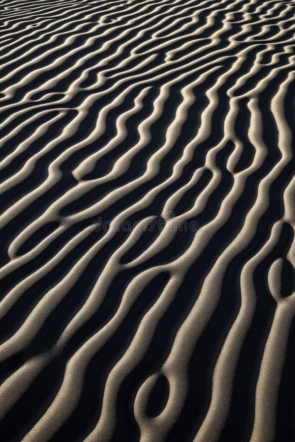 Wavy Sand Dune Texture Pattern in Desert Landscape Close-up Stock Image ...