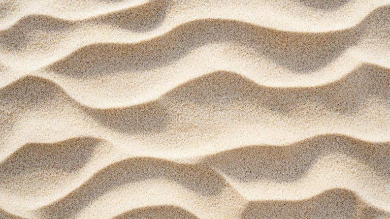 Wavy Sand Patterns Under Sunlight on Beach Surface Create Abstract Texture Stock Image - Image ...