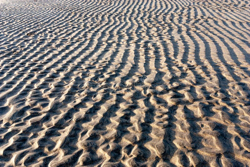 Wavy Sand Tide Lines on Beach, Background, Texture Stock Image - Image ...
