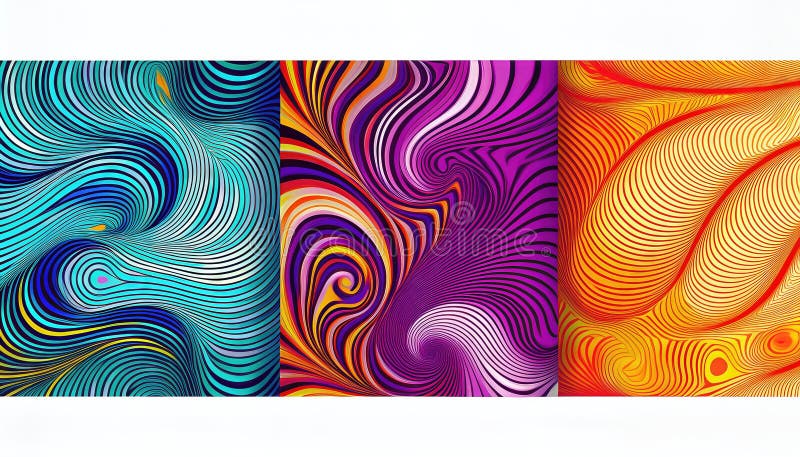 Seamless Patterns Optical Illusion Effect Stock Illustrations – 826 ...