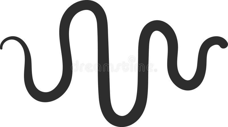Wavy Shape Created by a Slithering Snake, Forming a Sinuous Pattern ...