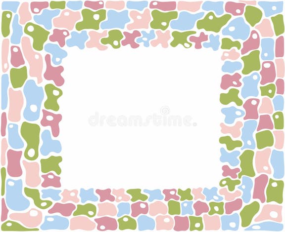 Wavy Shapes Frame. Rectangle Shape Border. Vector Doodle Squiggle ...