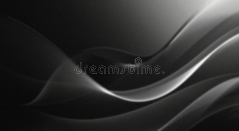 Wavy Silver and Black Gradient Abstract Background. Artistic Flowing ...