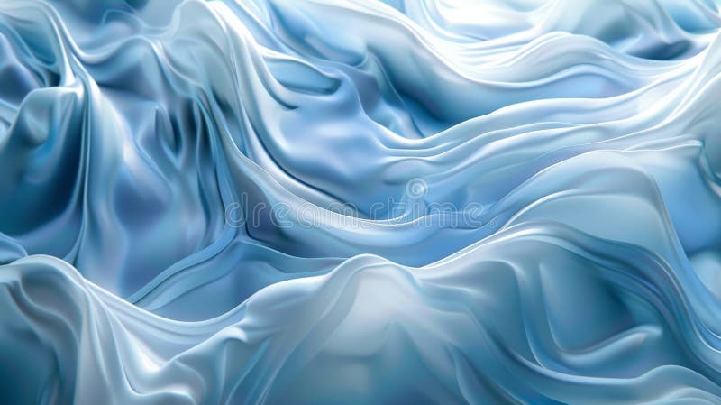 Wavy and Smooth Flowing Fabric Texture in Blue Shades, Abstract ...
