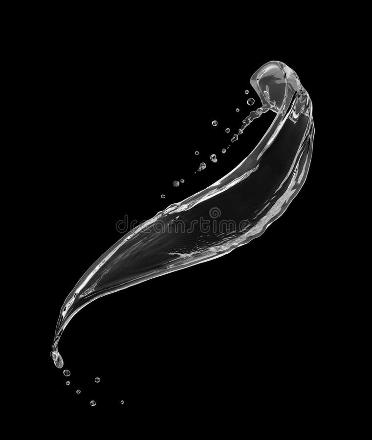 Wavy Water Splash Isolated on White Background Stock Photo - Image of ...