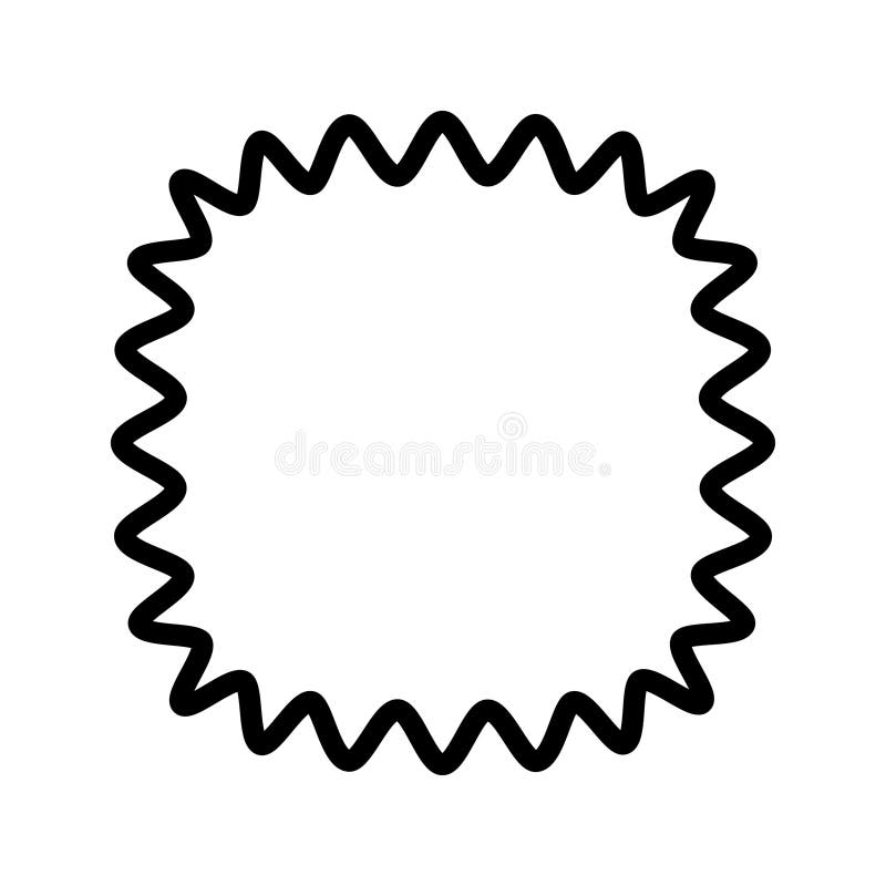 Wavy Squircle or Square with Rounded Borders. Simple Geometric Wiggly ...