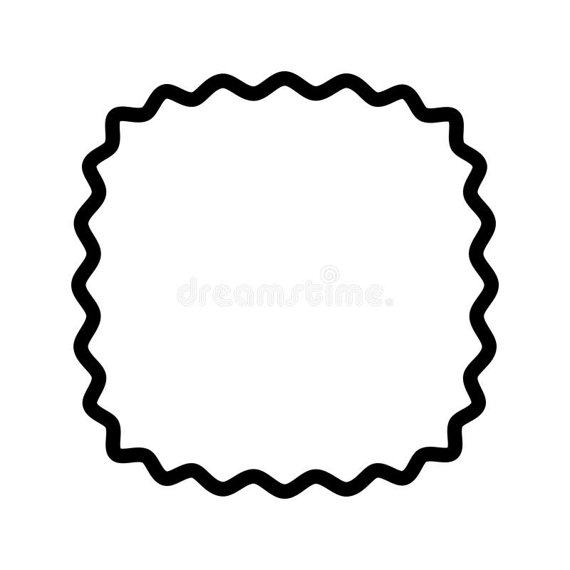 Wavy Squircls or Square with Rounded Borders. Simple Geometric Wiggly ...