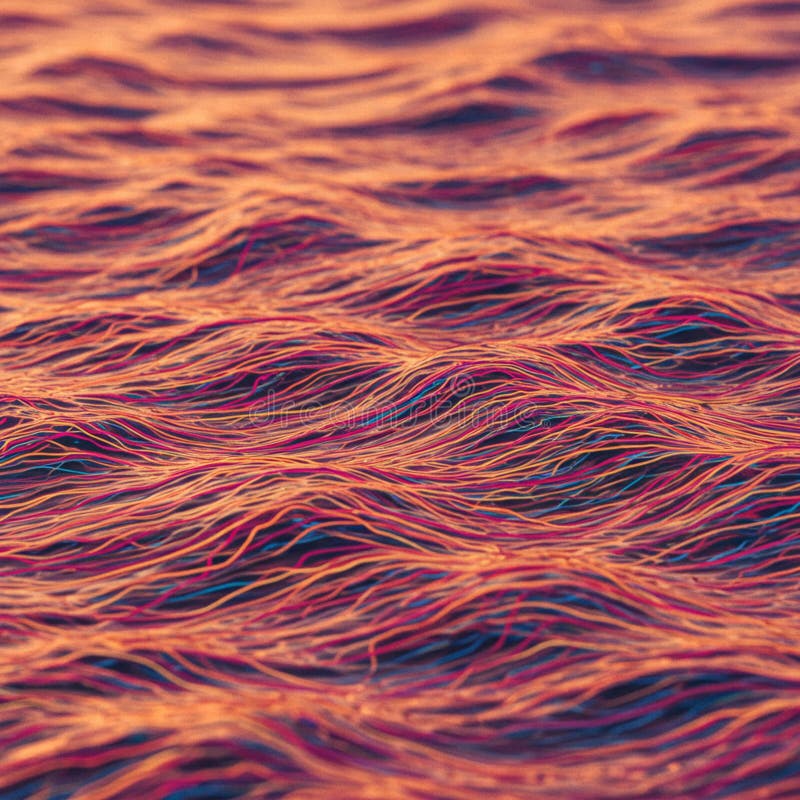 Wavy Strands Flow Across the Image, Resembling Stylized Multicolored ...
