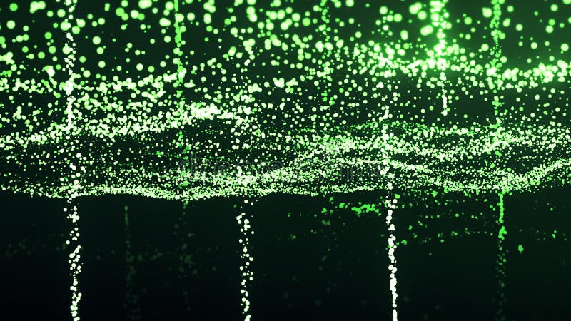 Wavy Flows of Energy Lines in Cyberspace. Animation. Luminous Lines ...