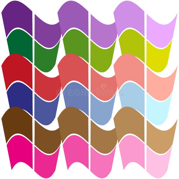 Wavy Stripe Pattern. Colorful Fluid Shapes. Dynamic Curved Lines Stock ...