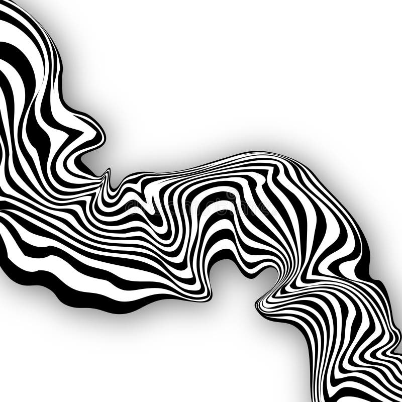 Wavy Striped Pattern with Copy Space Stock Illustration - Illustration ...