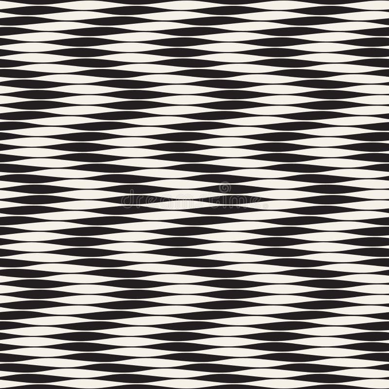 Wavy Stripes Vector Seamless Pattern. Retro Wavy Engraving Texture ...
