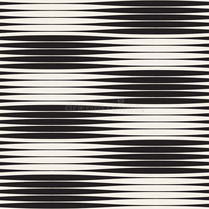 Wavy Stripes Vector Seamless Pattern. Retro Wavy Texture. Geometric ...